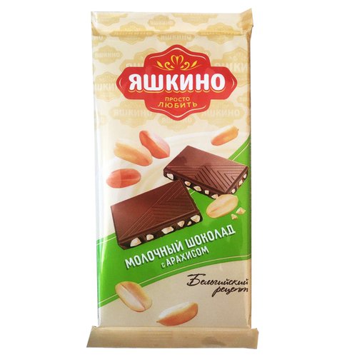 Шоколад Яшкино "Молочный шоколад с арахисом" 90г - Lochin